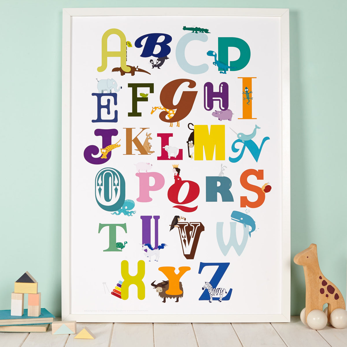 Alphabet for kids with characters Print/poster | Doodlemoo
