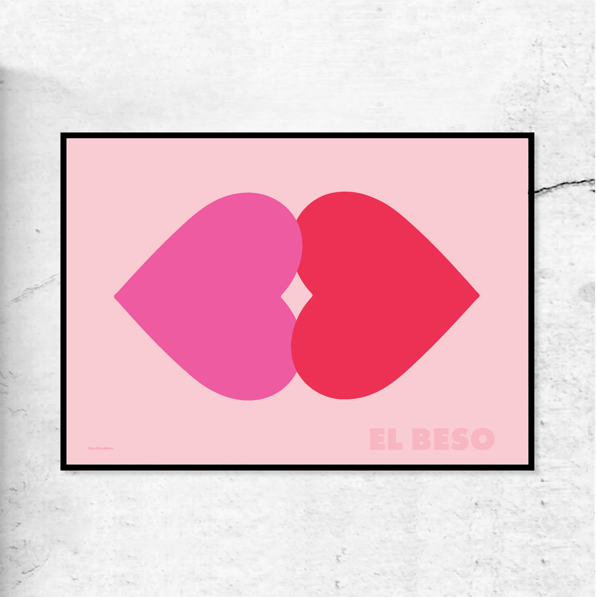 El Beso Art Print | Doodlemoo