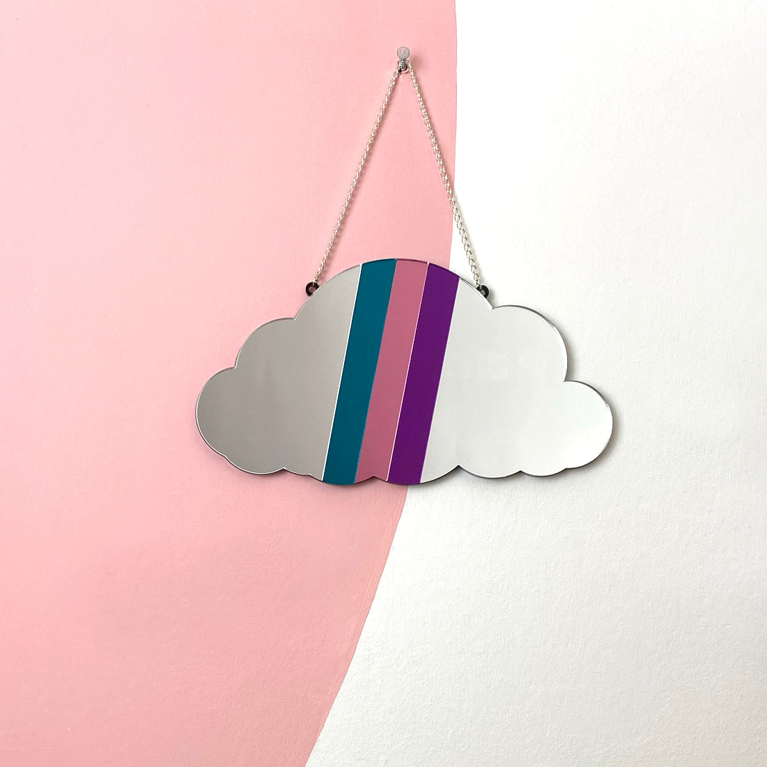 Cloud Rainbow Mirror - Acrylic Wall Mirror | Doodlemoo