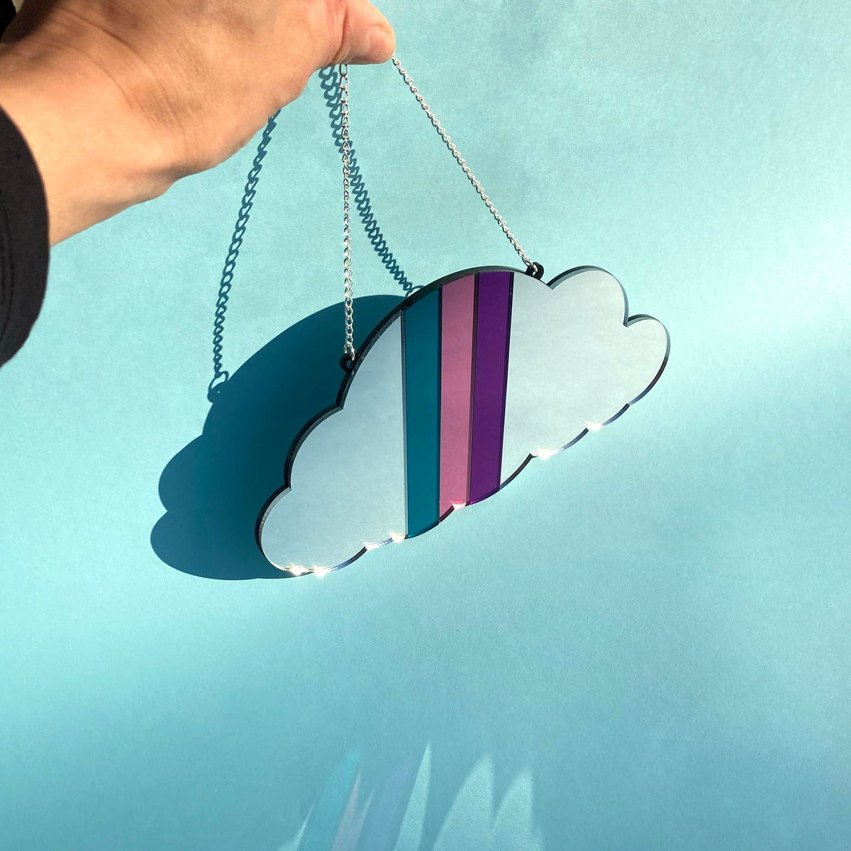 Cloud Rainbow Mirror - Acrylic Wall Mirror | Doodlemoo