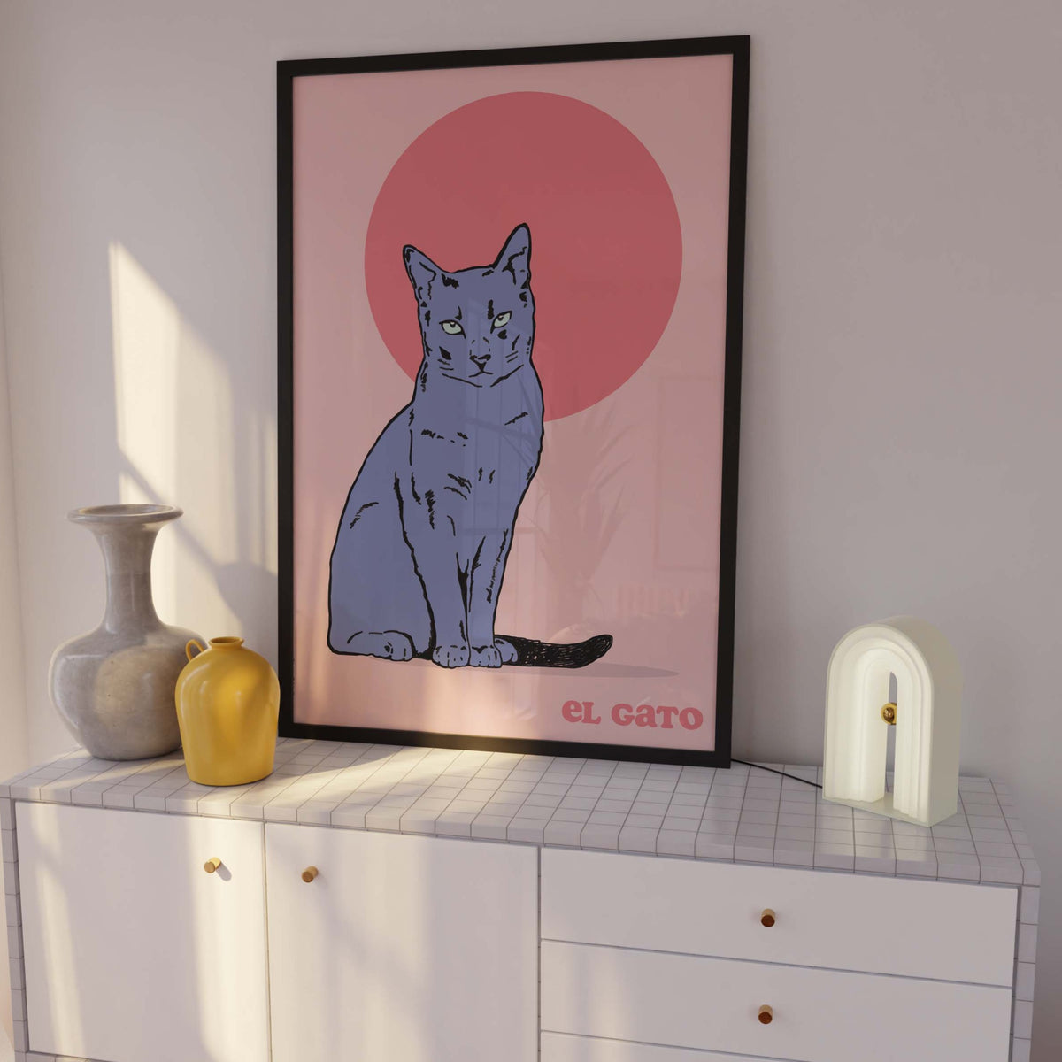 El Gato - The Cat art print | Doodlemoo