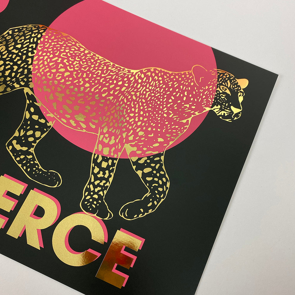 FIERCE II Leopard Gold Foil | Doodlemoo