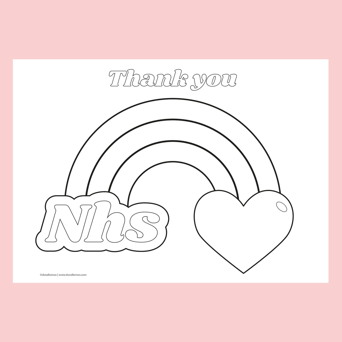 NHS Rainbow colour me in - free download | Doodlemoo
