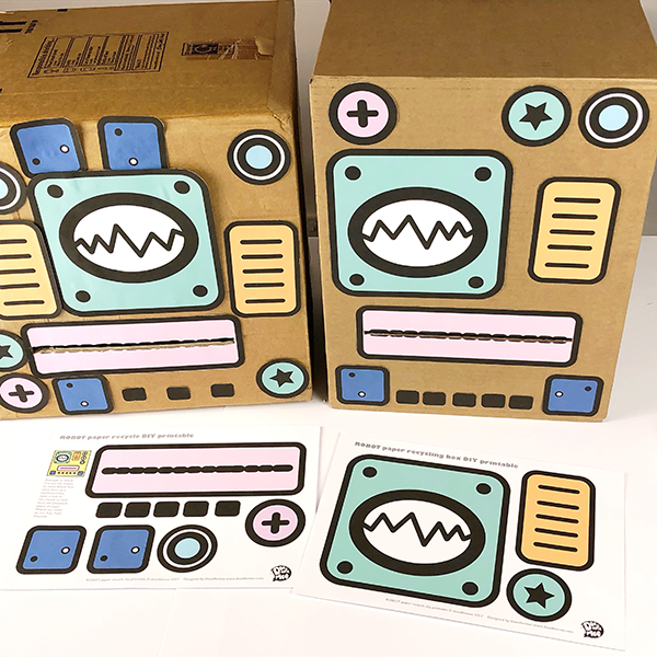Robot Reciclying Box Activity free | Doodlemoo