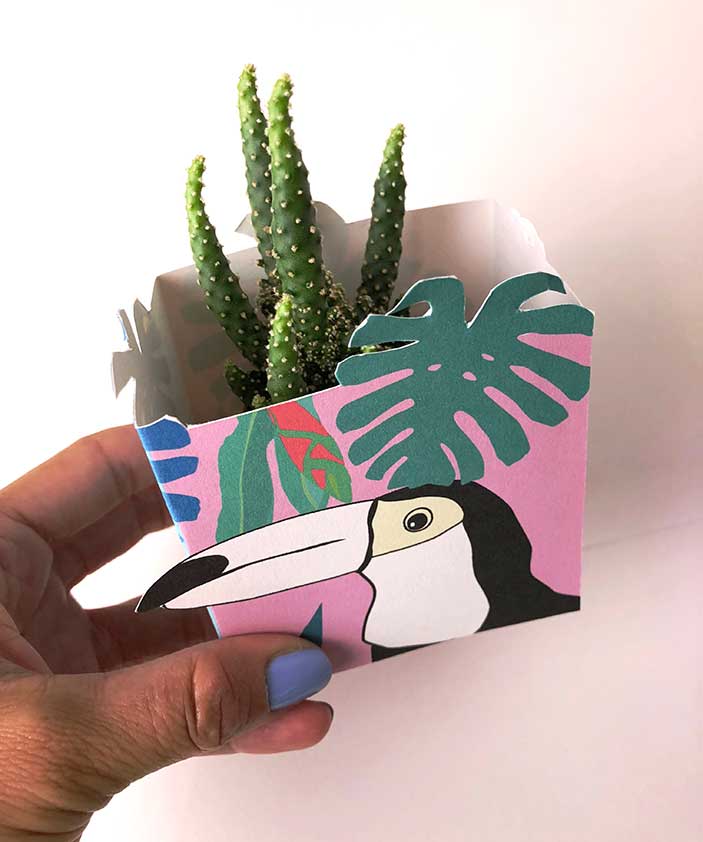 Tropical gift boxes DIY - Free Printable | Doodlemoo