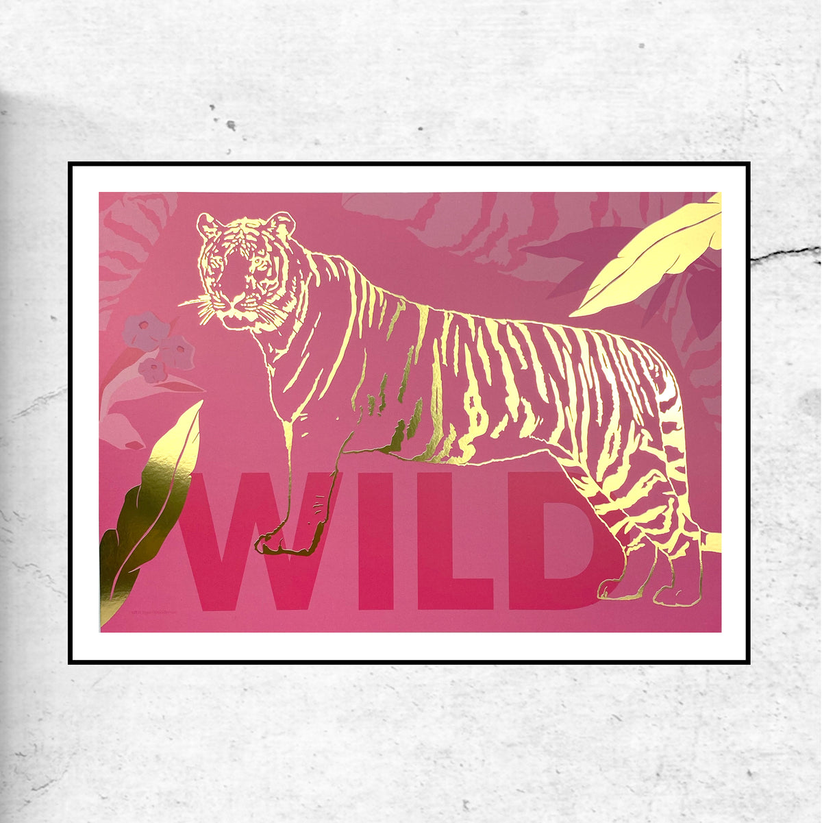WILD Tiger Print - Gold Foil edition | Doodlemoo