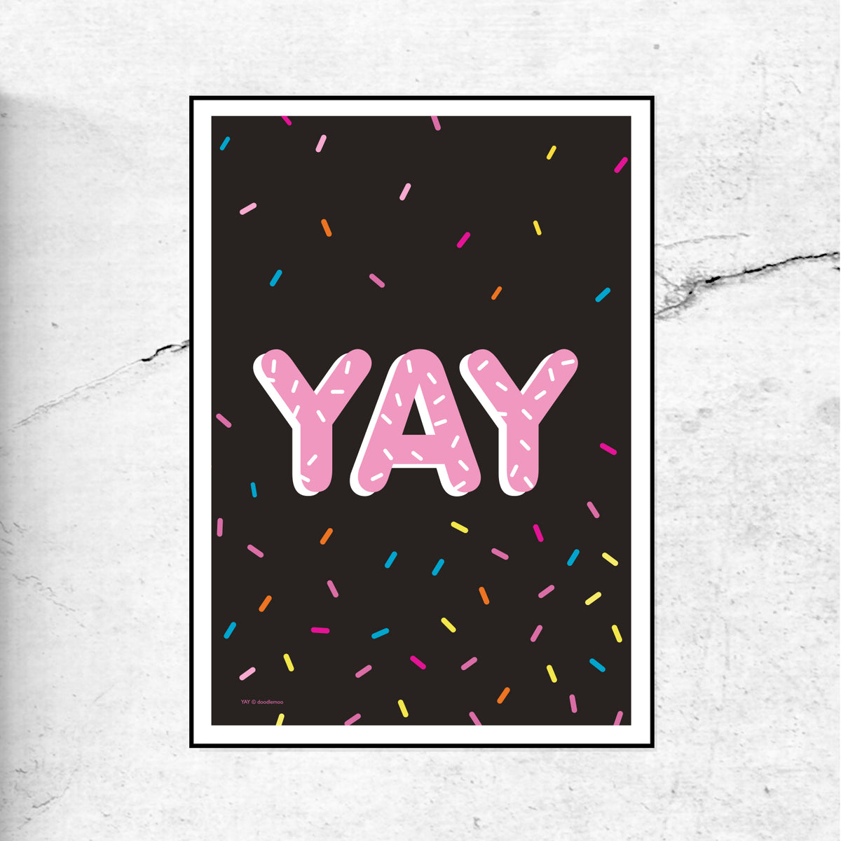 YAY and sprinkles print/poster | Doodlemoo